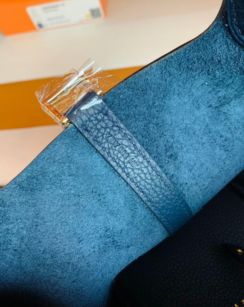 Hermes Picotin TC Leather Gem blue Gold Hardware 18cm Full Handmade ...