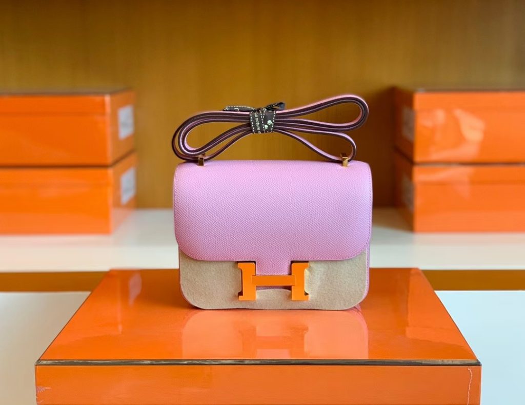 Hermes Constance Epsom X9 mallow purple Gold Hardware 18cm Full ...
